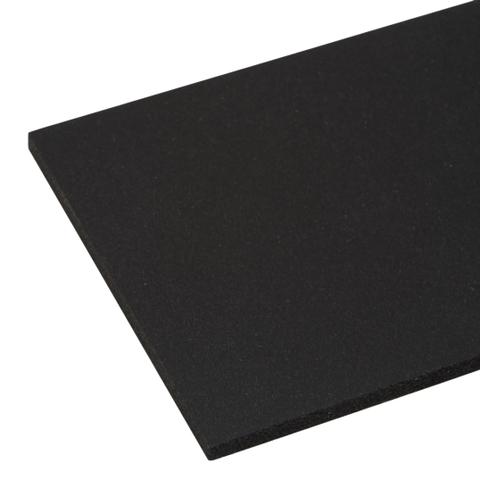 Opskummet PVC plade SORT 10mm
